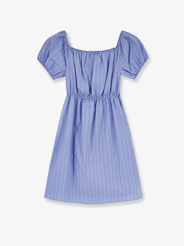 Miu Miu Madras Cotton Mini Dress