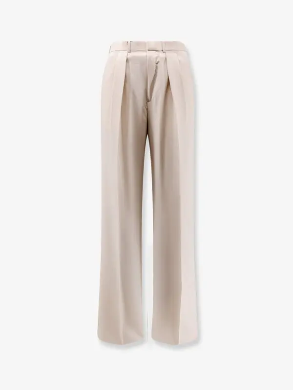 TOM FORD Wool, Cashmere, And Silk Trousers - Beige
