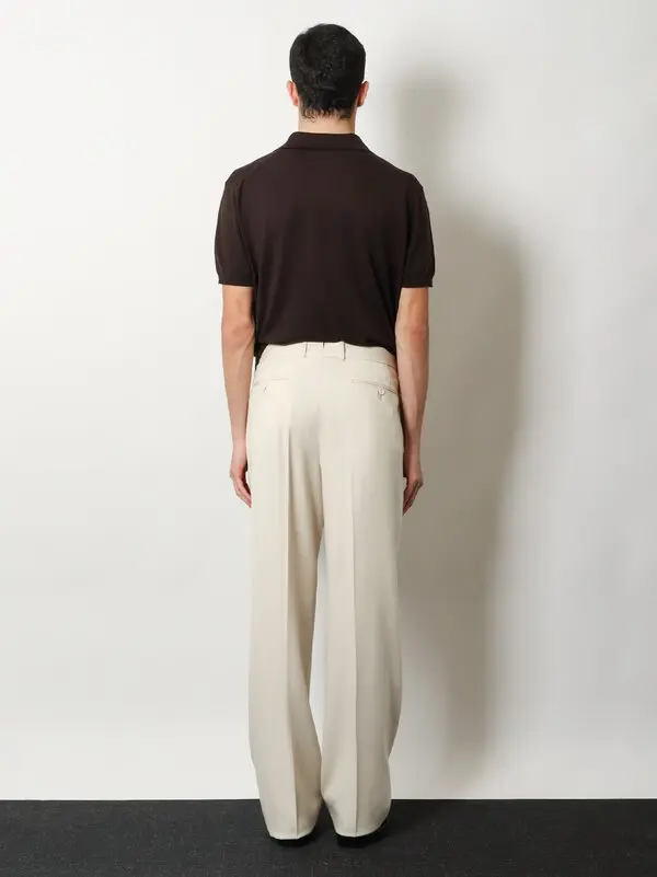TOM FORD Wool, Cashmere And Silk Trousers - Beige