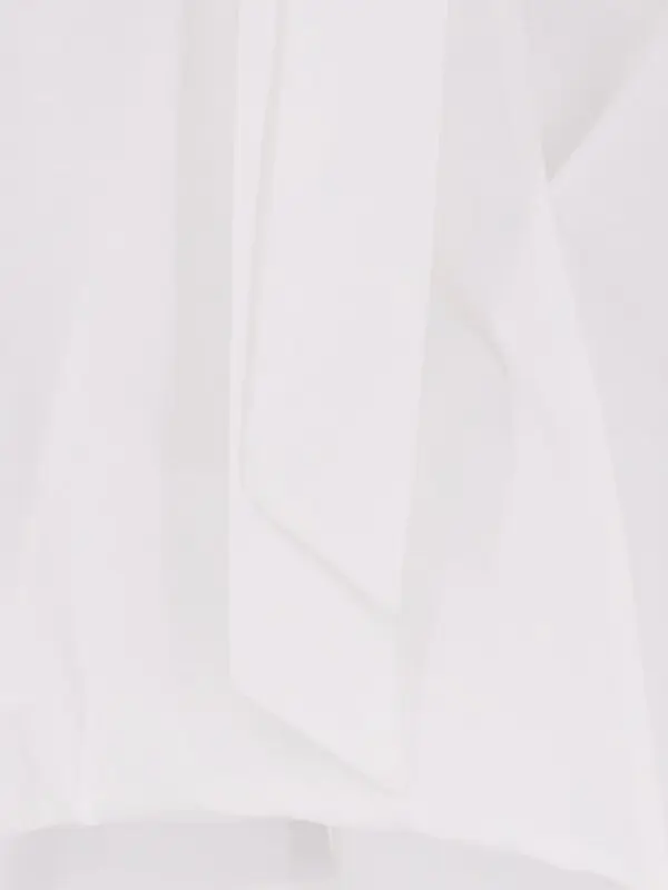 ALYSI Cotton Shirt With Bow Detail - White