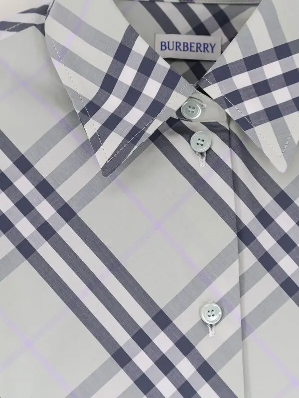 Burberry Cotton Shirt With Check Pattern