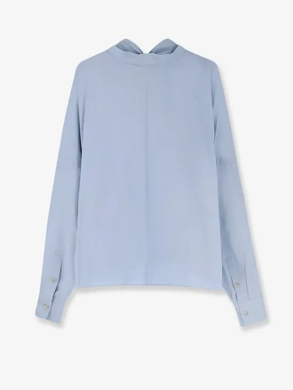 ALYSI Cotton Shirt With Bow Detail