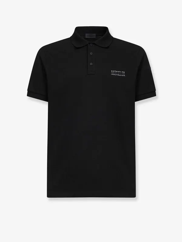 Moncler Cotton Polo Shirt - Black