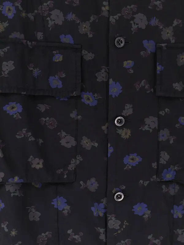 Sacai Cotton Blend Shirt With Floral Print