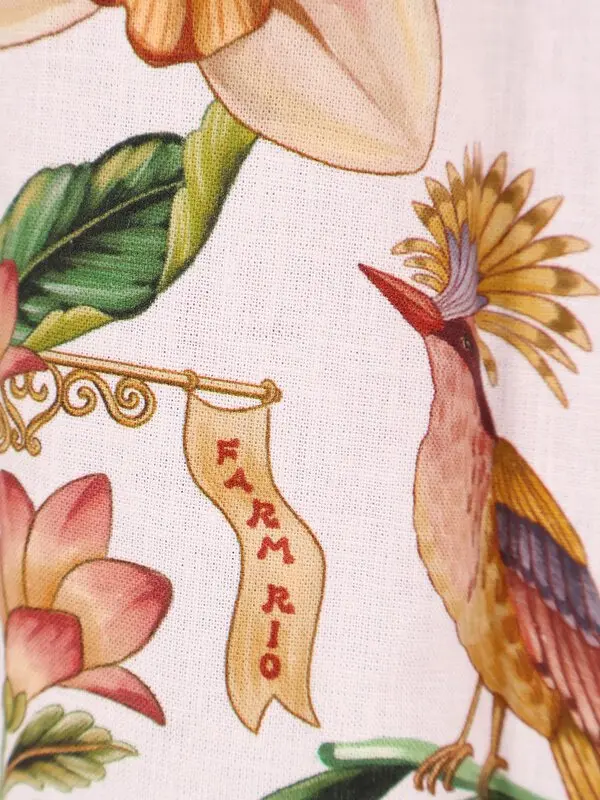 Farm Rio Floral Linen And Viscose Shirt
