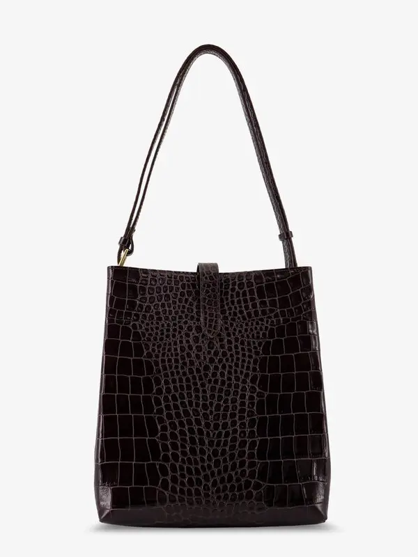 Soeur Bello Croco-effect Leather Shoulder Bag