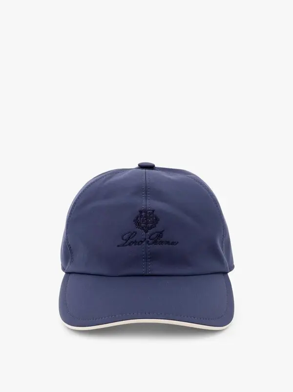 Loro Piana Baseball Cap With Embroidered Logo - Blue