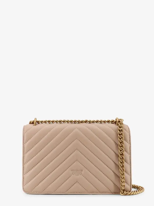 Pinko Love One Mini Quilted Leather Shoulder Bag