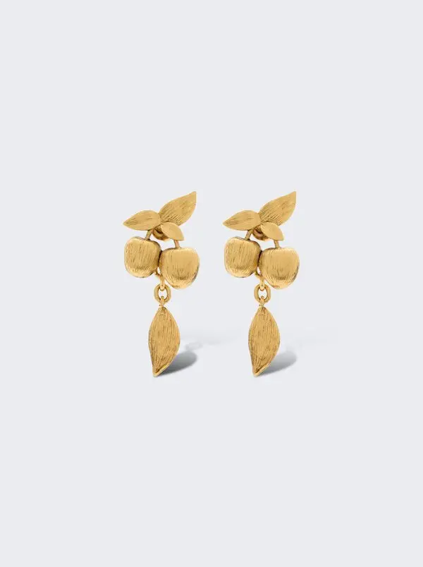 Saint Laurent Cherry Drop Earrings - Gold