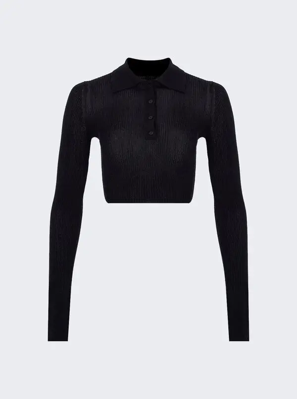 Zeynep Arçay Semi Sheer Knit Crop Top
