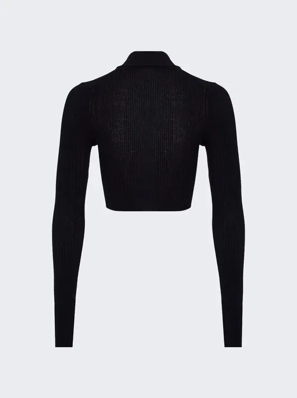 Zeynep Arçay Semi Sheer Knit Crop Top