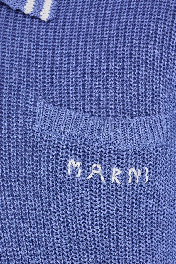 Marni Ribbed Cotton Polo Shirt