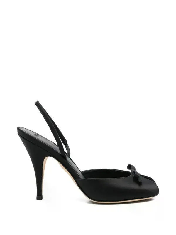 3JUIN Bow-embellishment Slingback Sandals