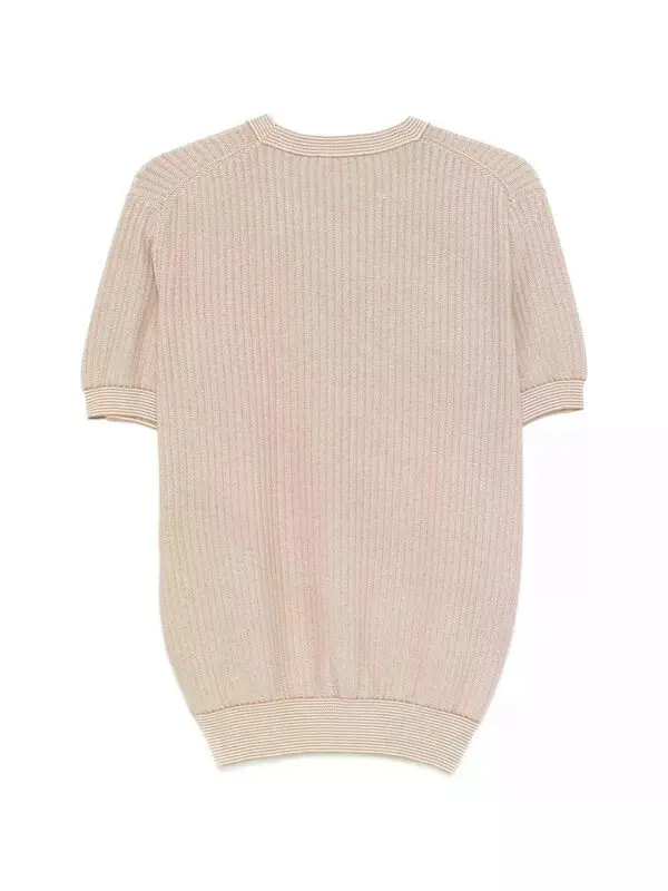 PIACENZA CASHMERE 1733 Short Sleeve Fine Knit Top