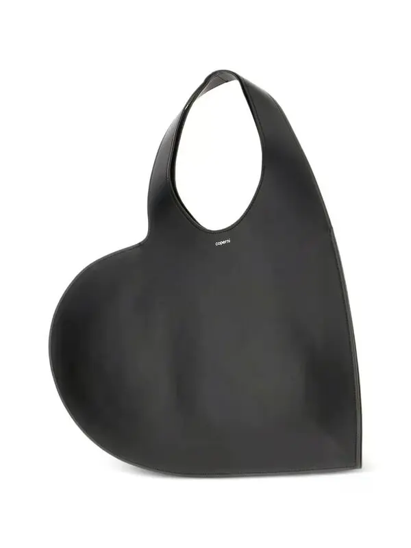 Coperni Heart Leather Shoulder Bag - Black