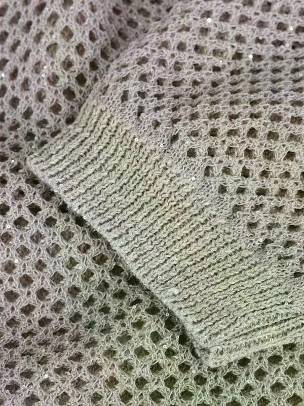Peserico Open-knit V-neck Sweater