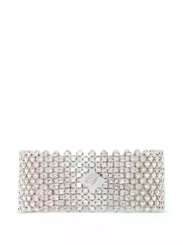 Blumarine Logo-plaque Choker Necklace - Silver