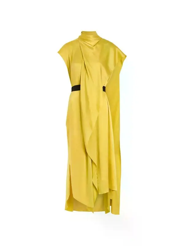 ROKSANDA Lysar Draped Asymmetric Midi Dress