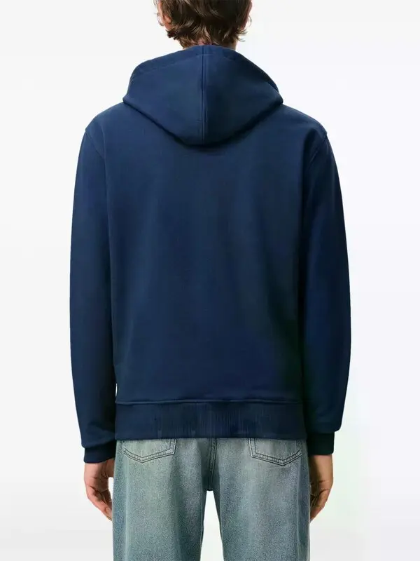 AMI Paris Cotton Loopback Hoodie - Blue