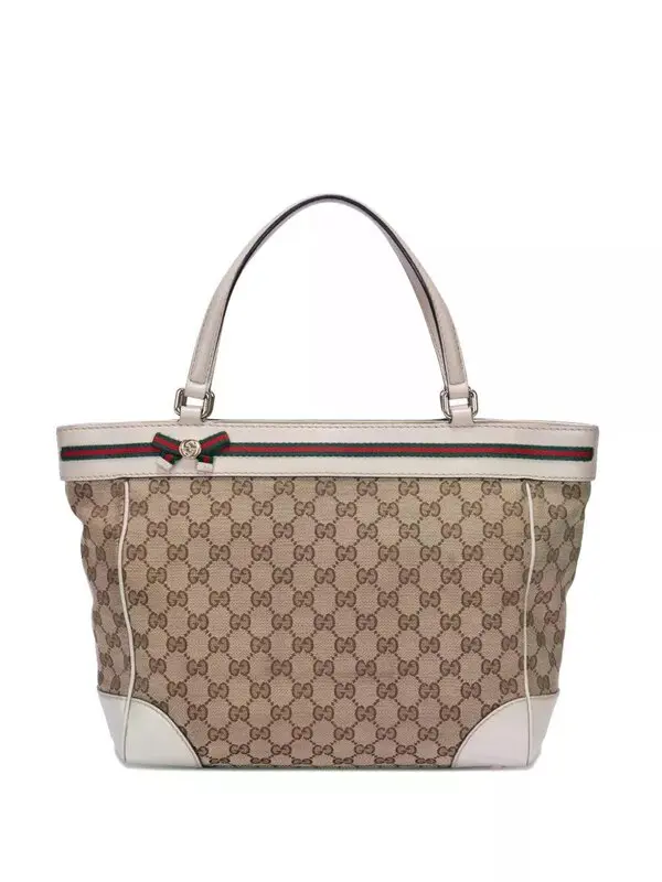 Gucci Mayfair Logo Stripe Tote Bag