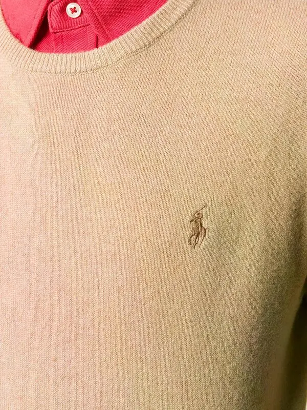 Polo Ralph Lauren Embroidered Logo Cashmere Pullover - Brown