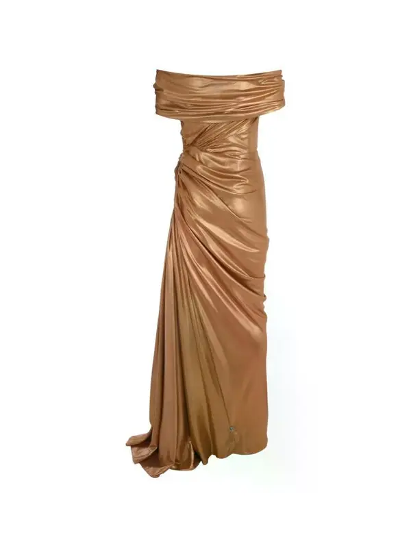 RHEA COSTA Gaia Draped Maxi Dress