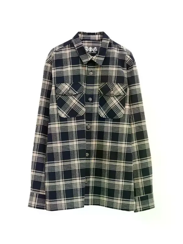 AMAL GUESSOUS Plaid Chest-pocket Shirt