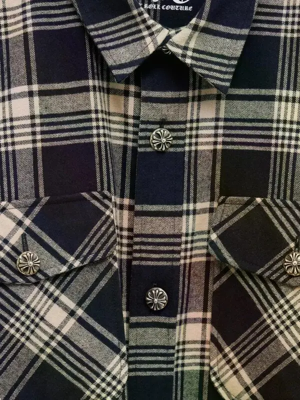 AMAL GUESSOUS Plaid Chest-pocket Shirt