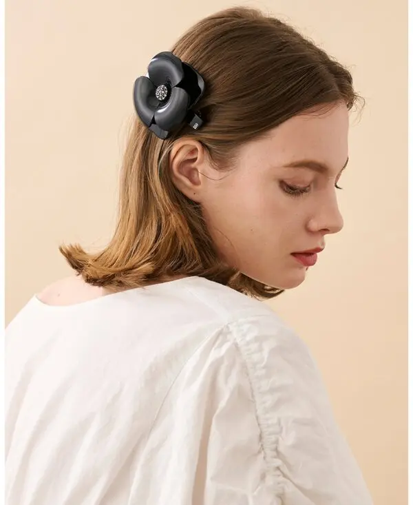 Alexandre De Paris Camelia Barette - Black
