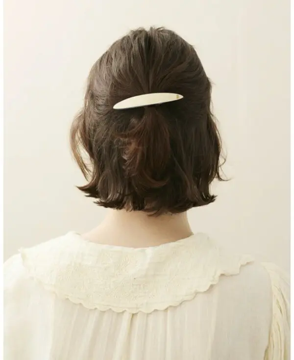 Alexandre De Paris Panama Acetate Barrette - Beige