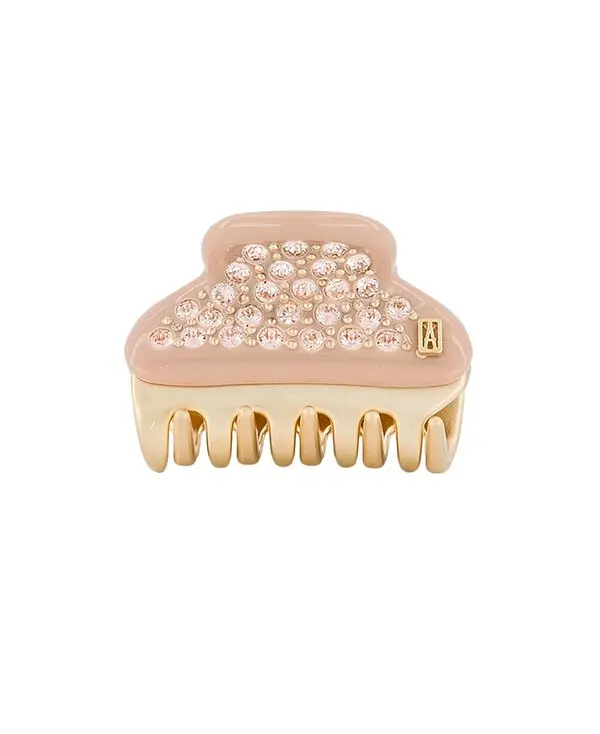 Alexandre De Paris Vendome Small Crystal Hair Claw Clip - Beige