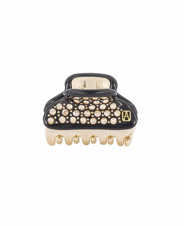 Alexandre De Paris Vendome Small Crystal Hair Claw Clip - Black