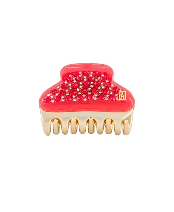 Alexandre De Paris Vendome Small Crystal Hair Claw Clip - Red