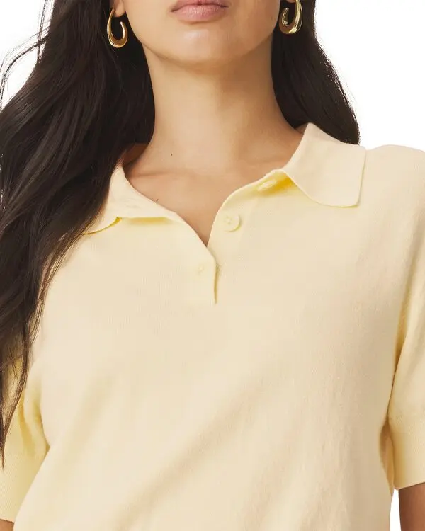 Splendid Christa Polo Short Sleeve Sweater