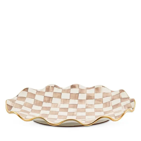 MACKENZIE-CHILDS Check Ceramic Large Serving Platter