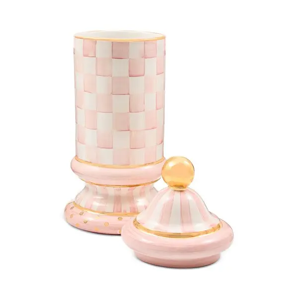 MACKENZIE-CHILDS Check Ceramic Column Canister
