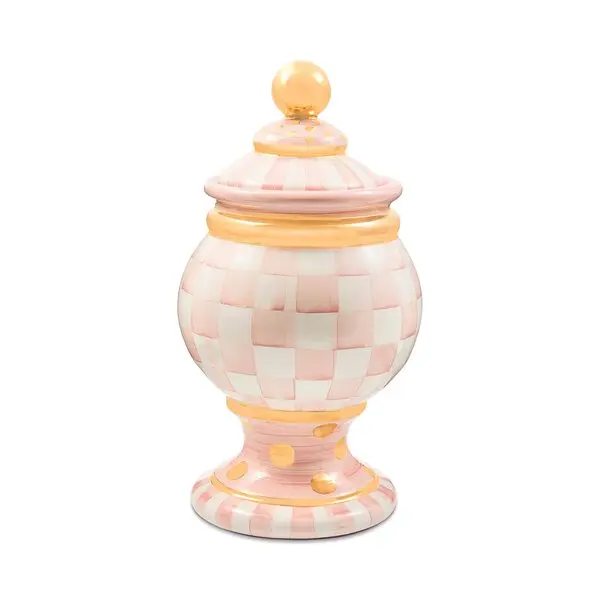 MACKENZIE-CHILDS Check Ceramic Globe Canister