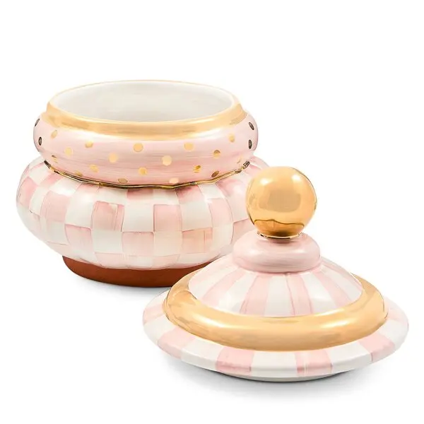 MACKENZIE-CHILDS Check Ceramic Groovy Canister