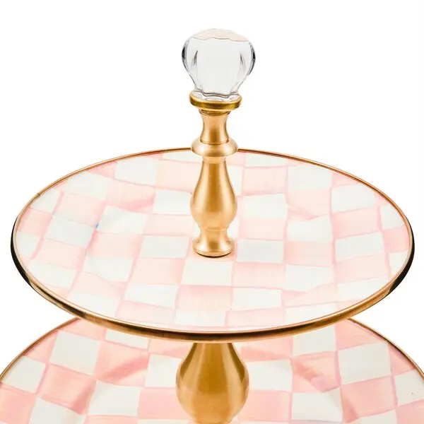 MACKENZIE-CHILDS Check Two Tier Sweet Stand