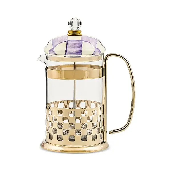 MACKENZIE-CHILDS Check French Press - Violet