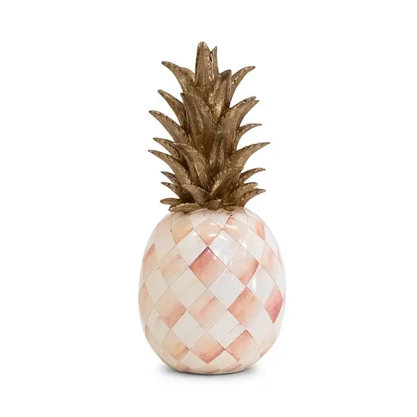 MACKENZIE-CHILDS Pineapple Figure - Rosy
