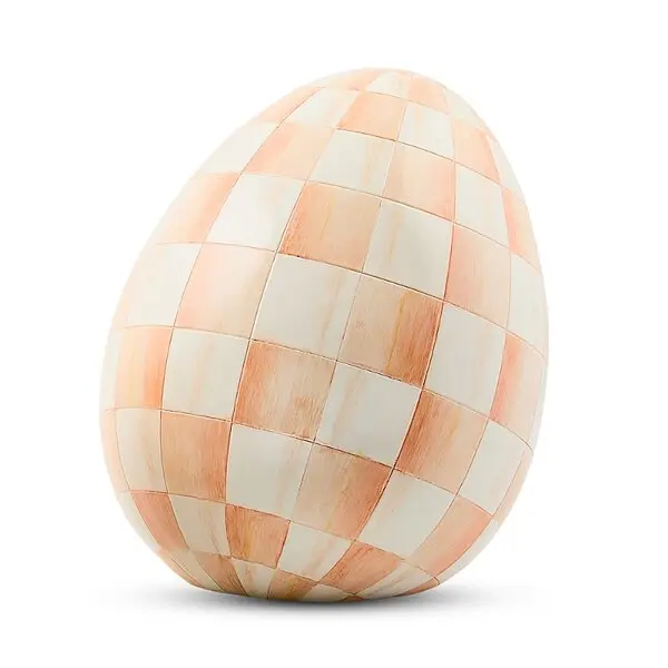 MACKENZIE-CHILDS Check Small Egg - Rosy