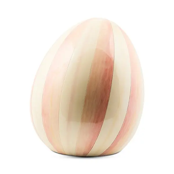 MACKENZIE-CHILDS Stripe Medium Egg - Rosy