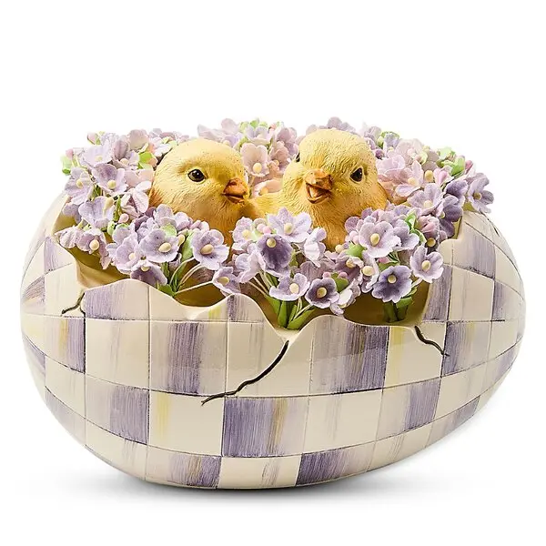 MACKENZIE-CHILDS Check Peekaboo Egg - Violet