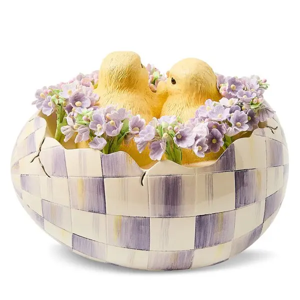 MACKENZIE-CHILDS Check Peekaboo Egg - Violet
