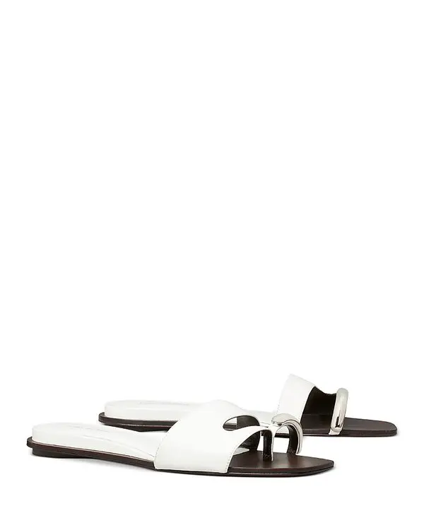 Tory Burch Pierced Slides - Bianco