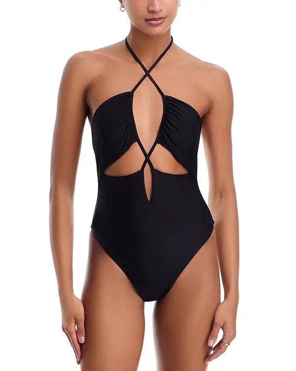 Ramy Brook Nia Front Cutout Swimsuit - Black