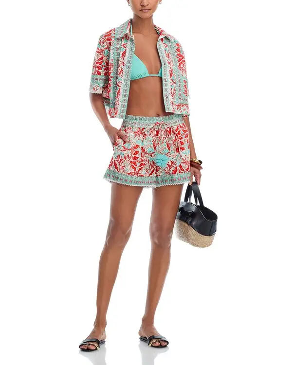 Ramy Brook Printed Cotton Shorts