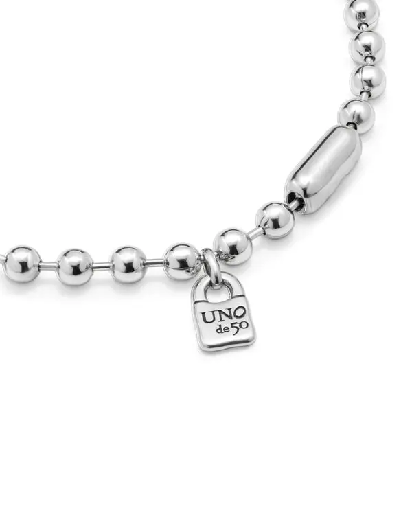 UNODE50 Sterling -plated Padlock Chain Necklace