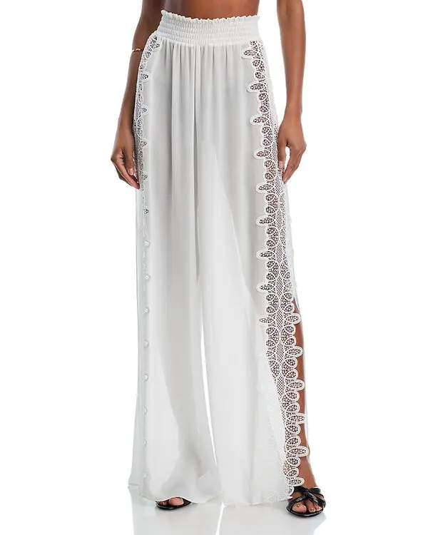Ramy Brook Lace Athena Cover Up Pants - White